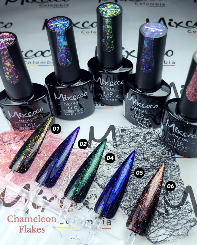 Chameleon Flakes Mixcoco 7.5ml Semipermanente - Mixcoco Colombia
